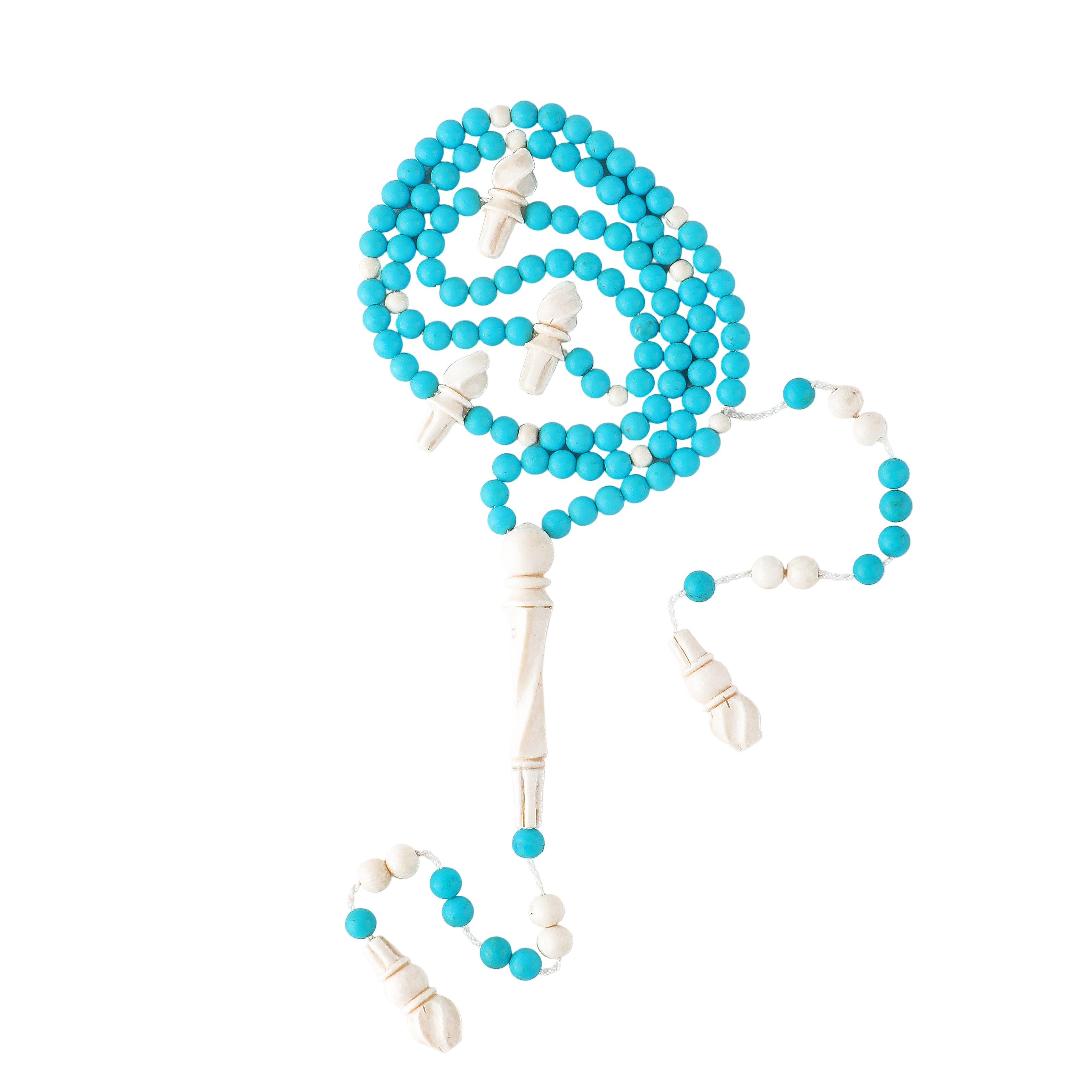 99 beads Fairuz stones & Ivory Rosary - RHCI004 – Alsebhaa Shop